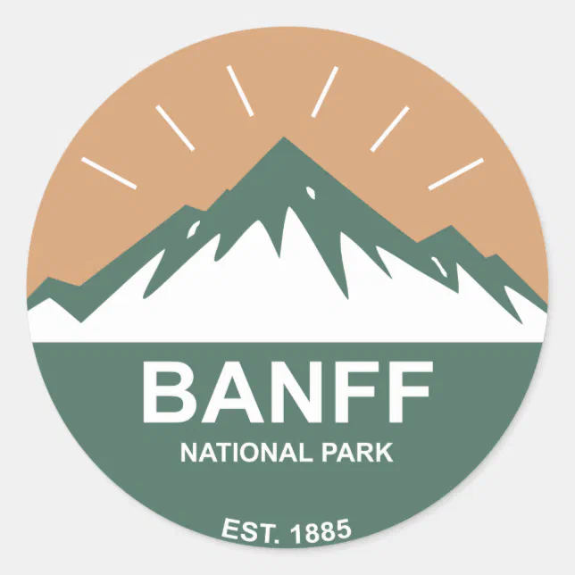 Banff National Park Classic Round Sticker | Zazzle