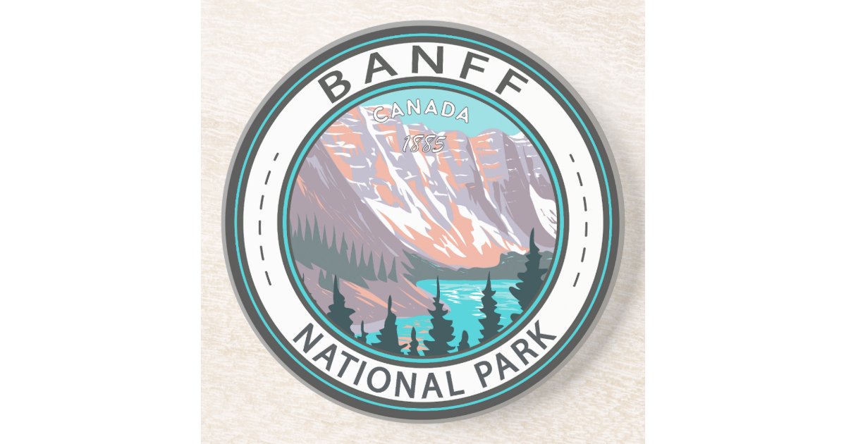 Banff National Park Moraine Lake Vintage Coaster | Zazzle