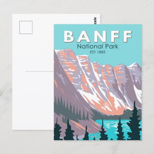 Banff National Park Moraine Lake Vintage Postcard | Zazzle