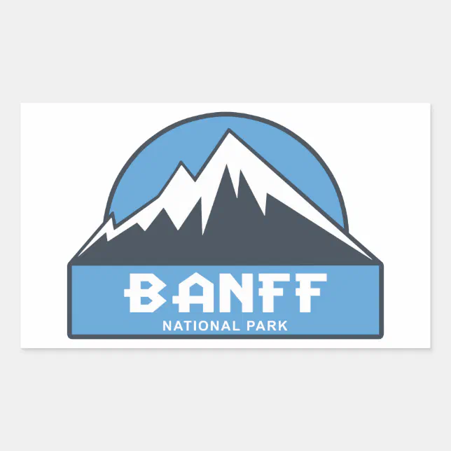 Banff National Park Rectangular Sticker | Zazzle