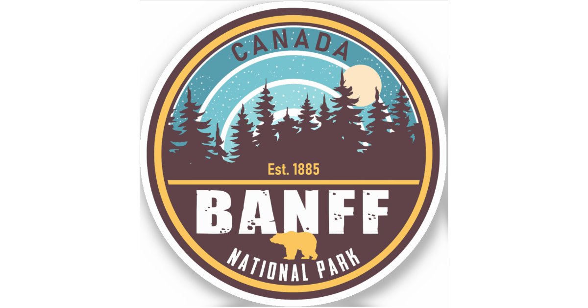 Banff NP Canada Rocky Mountains Souvenirs Sticker | Zazzle
