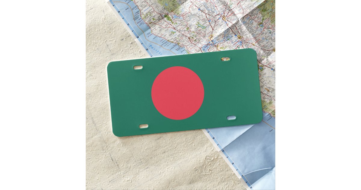Bangladesh Flag License Plate | Zazzle