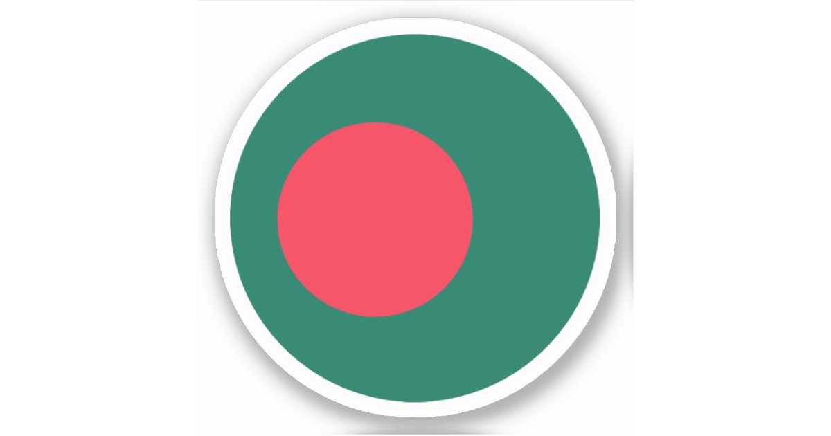 Bangladesh Flag Round Sticker | Zazzle