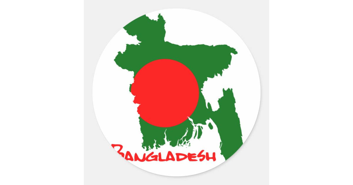 Bangladesh Map Classic Round Sticker | Zazzle