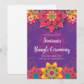 Bangle ceremony invite Choora ceremony invitation | Zazzle
