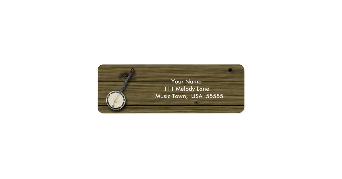 Banjo Address Label | Zazzle