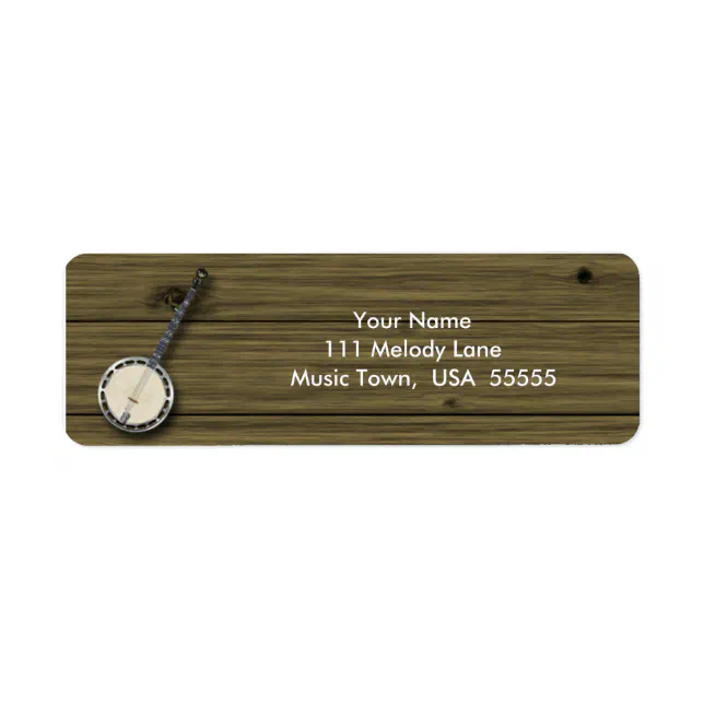 Banjo Address Label | Zazzle