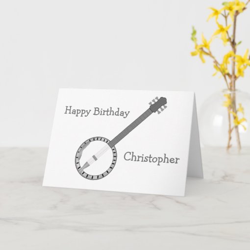 Banjo Birthday Card | Zazzle