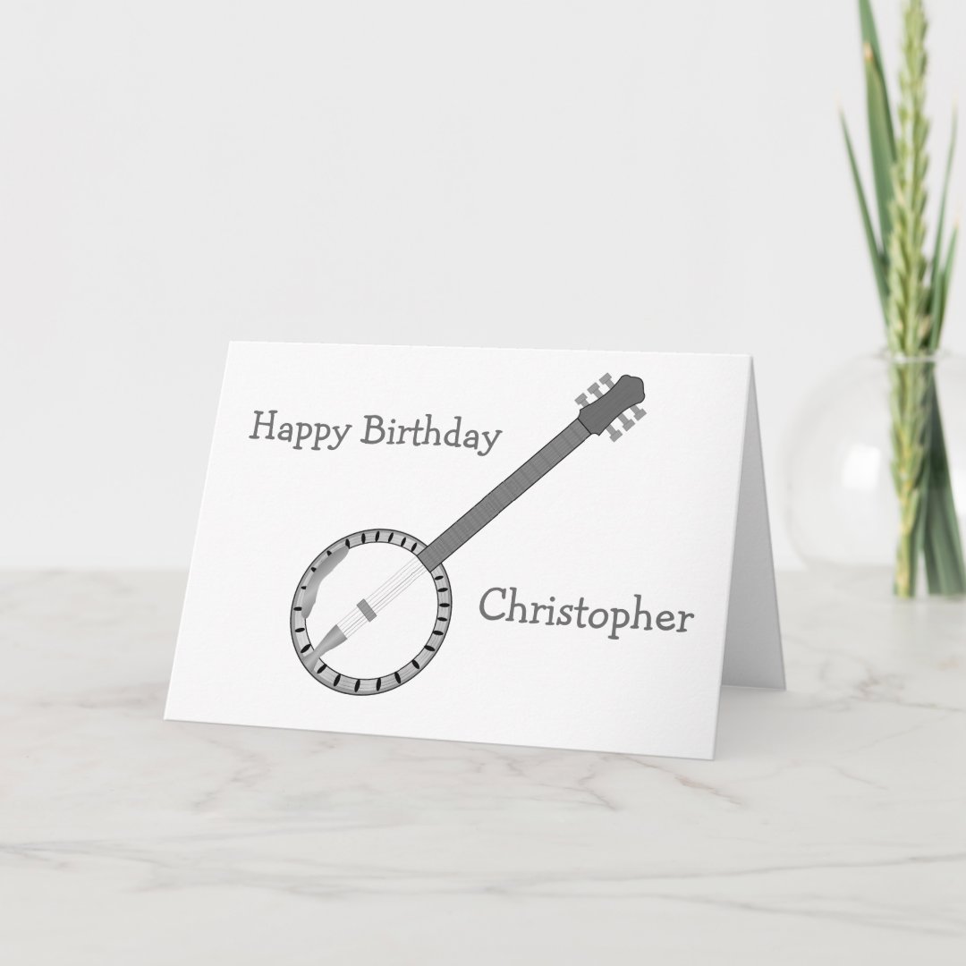 Banjo Birthday Card | Zazzle