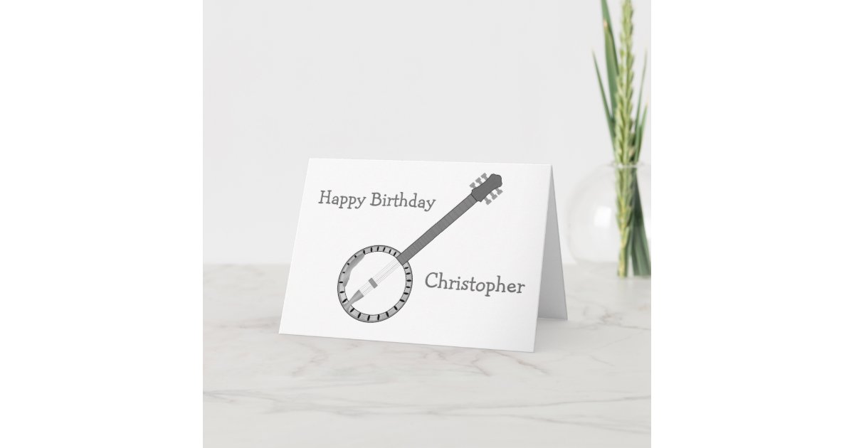 Banjo Birthday Card | Zazzle