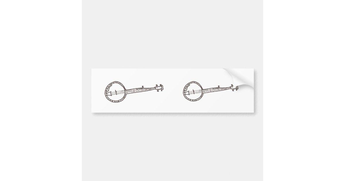 Banjo Bumper Sticker | Zazzle