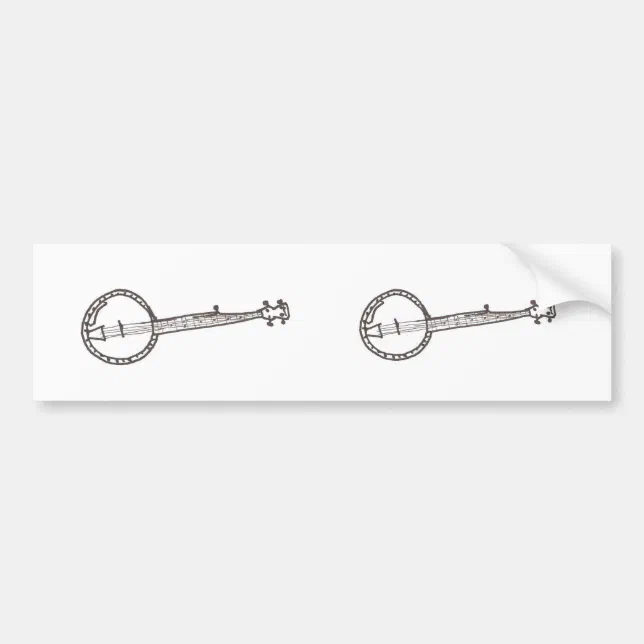Banjo Bumper Sticker | Zazzle