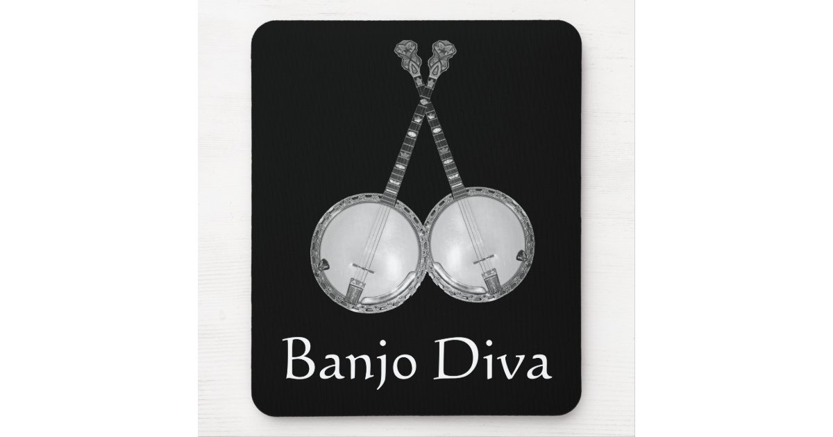 Banjo Diva Mousepad | Zazzle