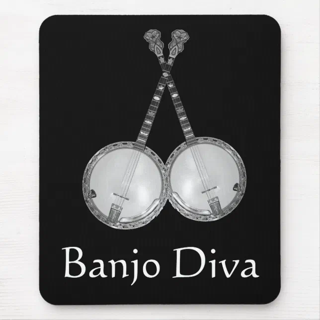 Banjo Diva Mousepad | Zazzle