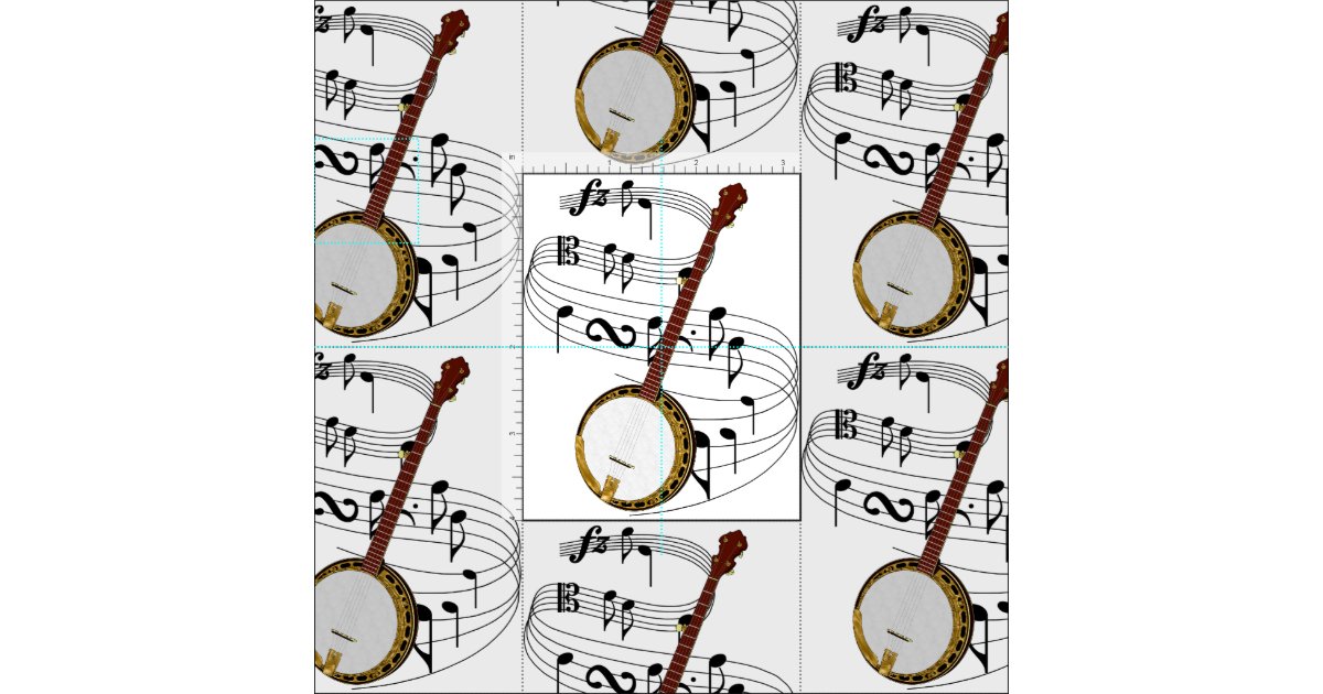 Banjo Fabric | Zazzle