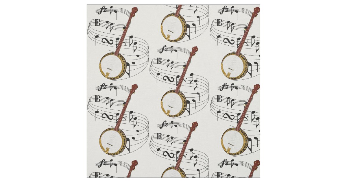 Banjo Fabric | Zazzle
