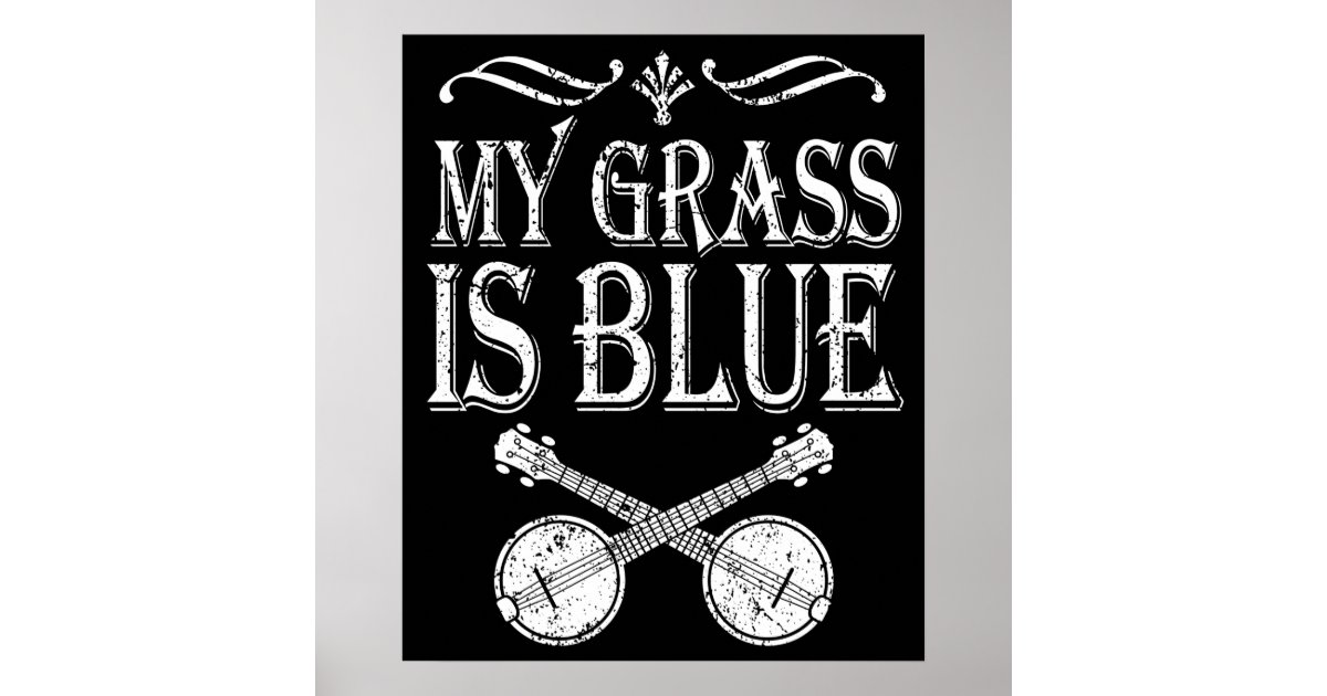 Banjo Heartbeat Bluegrass Gift Country Music Banjo Poster | Zazzle