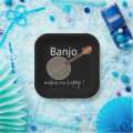 Banjo Makes Me Happy Musical Party Paper Plates | Zazzle