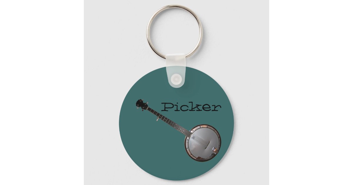 Banjo Picker Keychain | Zazzle