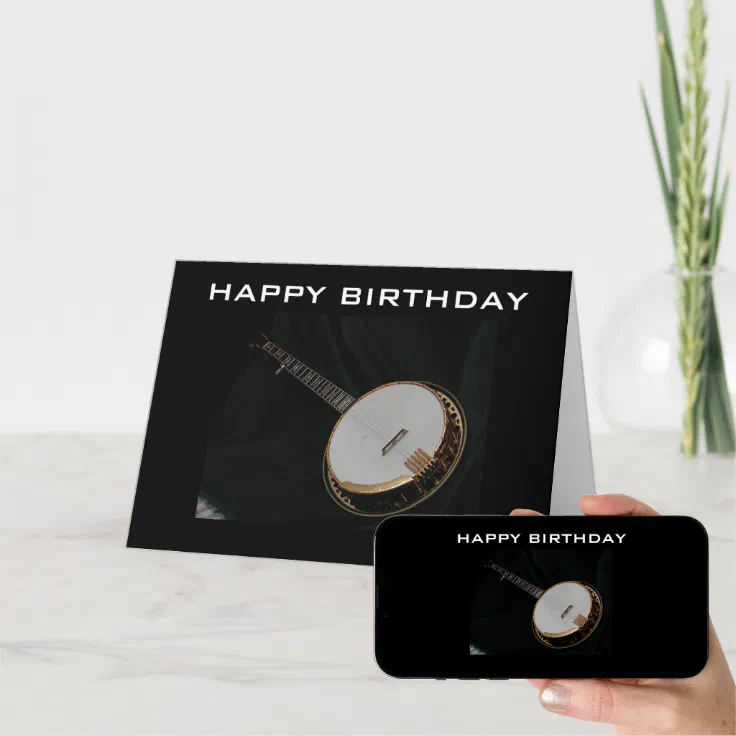 BANJO PICKER'S BIRTHDAY GREETING CARD | Zazzle