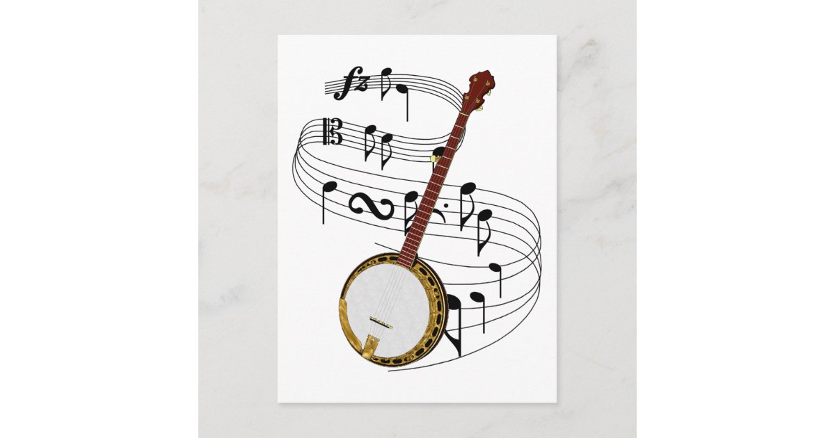 Banjo Postcard | Zazzle