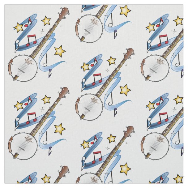 Banjo Fabric | Zazzle.com