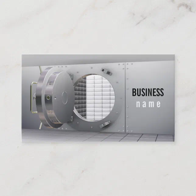 Bank Vault Business Card | Zazzle