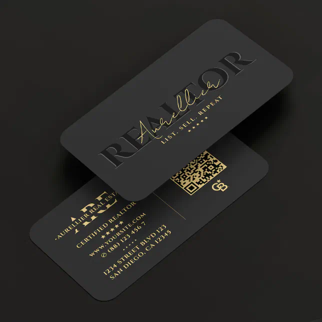 Banker Realtor Real Estate Mortgage Grey Modern Business Card | Zazzle