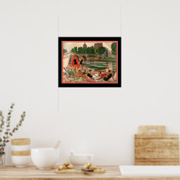 'Banks of the river Loire" 1920's Gerda Wegener Poster | Zazzle