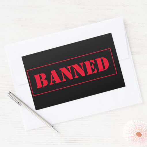 Banned Nintendo Switch Rectangular Sticker | Zazzle