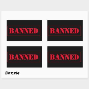 Banned Nintendo Switch Rectangular Sticker | Zazzle