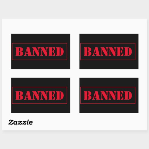 Banned Nintendo Switch Rectangular Sticker | Zazzle