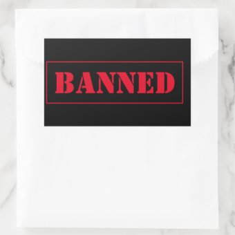Banned Nintendo Switch Rectangular Sticker | Zazzle