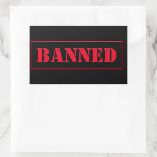 Banned Nintendo Switch Rectangular Sticker | Zazzle