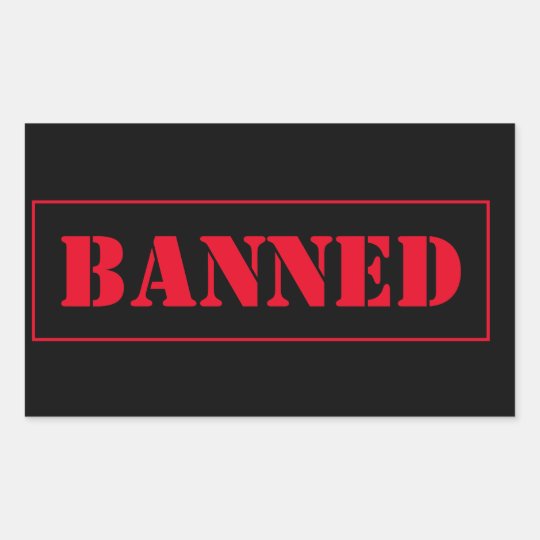 Banned Nintendo Switch Rectangular Sticker | Zazzle.com