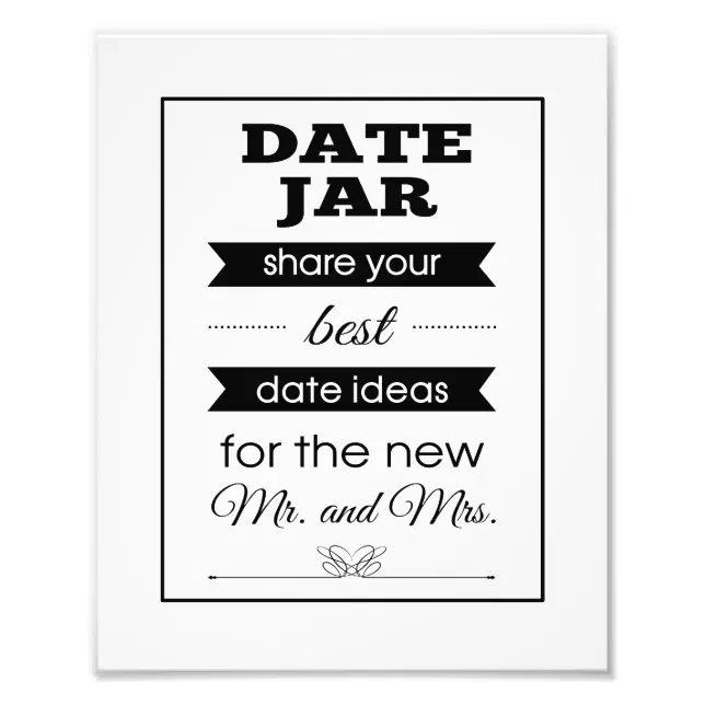 Banner Date Jar Wedding Sign | Zazzle