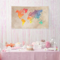 Banner world map #map | Zazzle