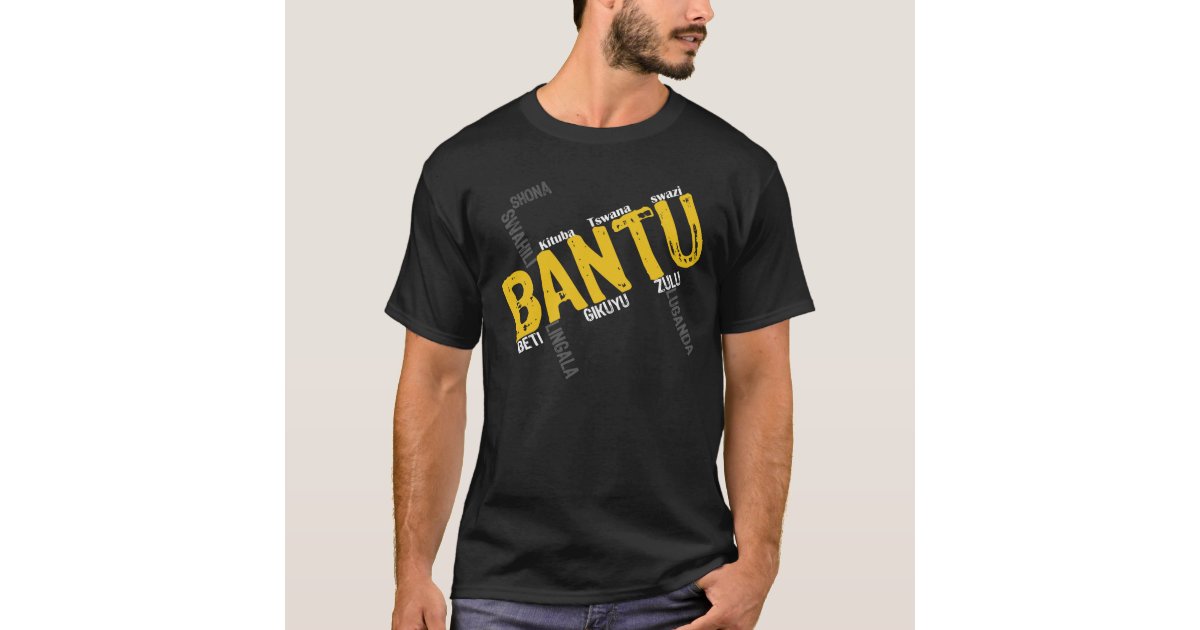 bantu-Black Regular T-Shirt | Zazzle
