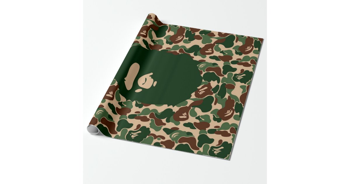 bape Camo monkey hypebeast Wrapping Paper | Zazzle