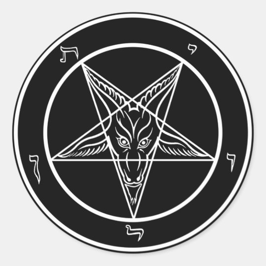 Baphomet Decals Classic Round Sticker | Zazzle.com