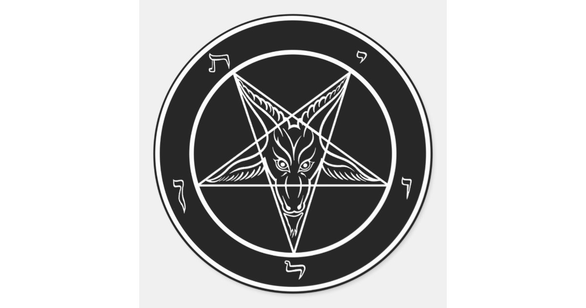 Baphomet Decals Classic Round Sticker | Zazzle