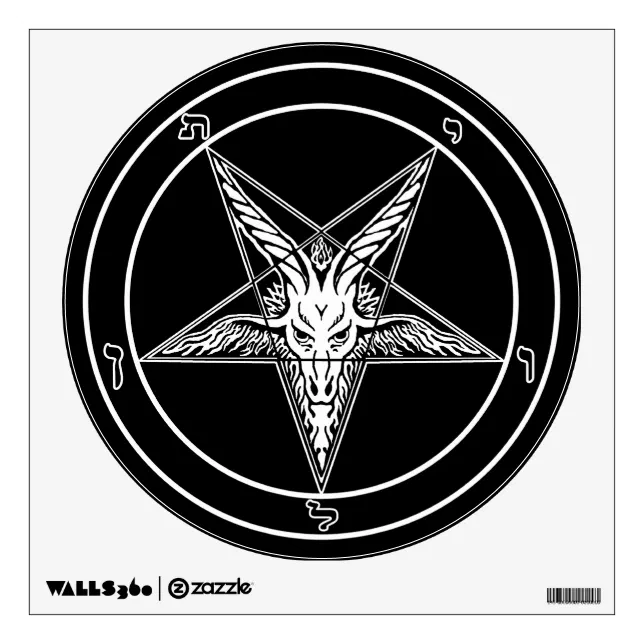 Baphomet Old Style Wall Decal 12-inch | Zazzle