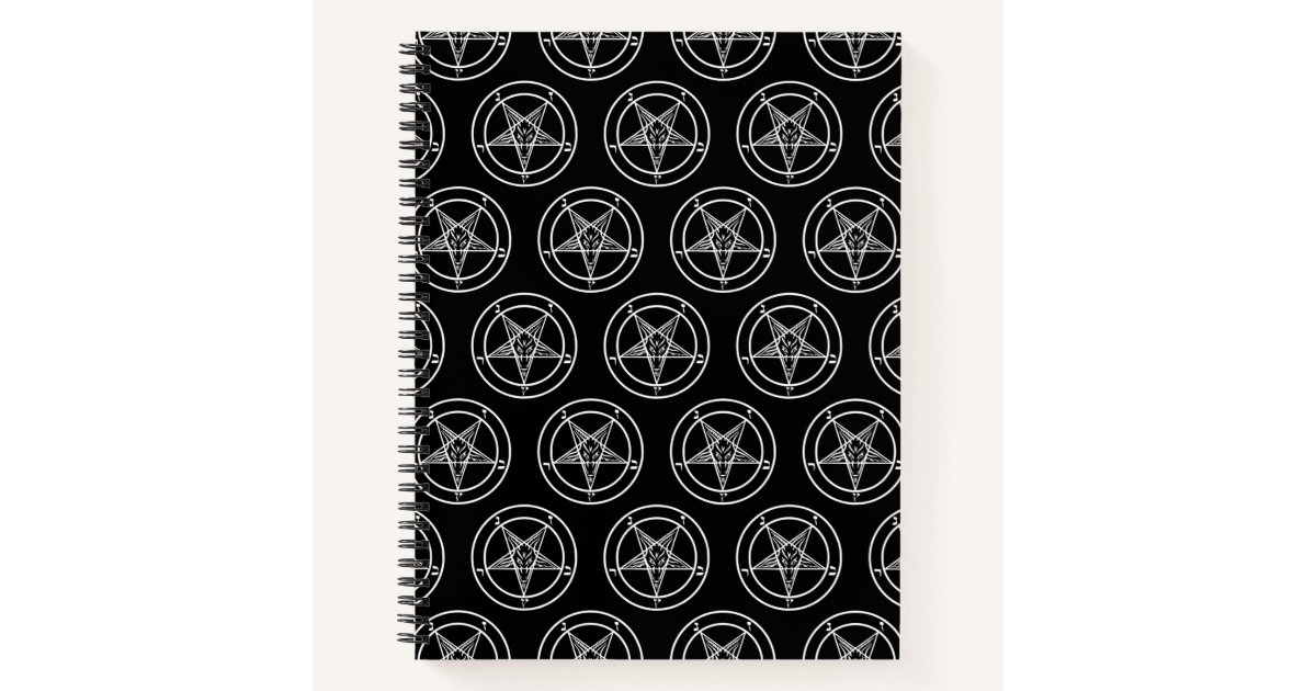 Baphomet Pentagram Satanic Spiral Notebook | Zazzle