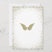 Baptism | Angel Wings & Gold Confetti Invitation | Zazzle