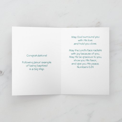 baptism,blessings,congratulations,example card | Zazzle