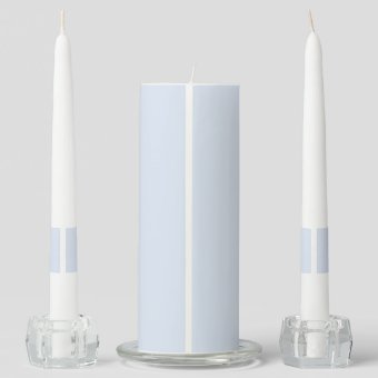 Baptism blue boy name script elegant unity candle set | Zazzle