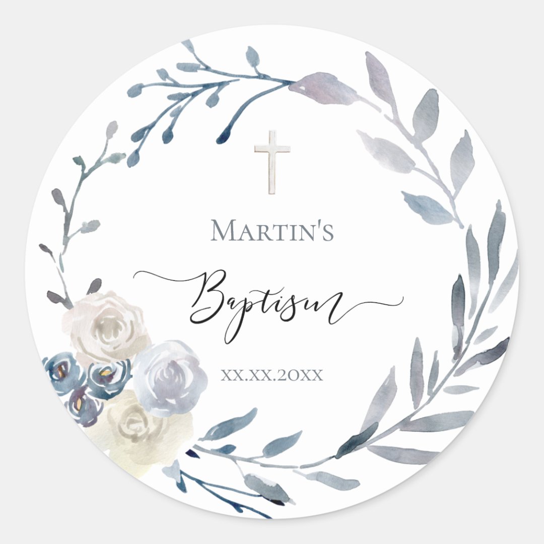 Baptism Classic Round Sticker | Zazzle