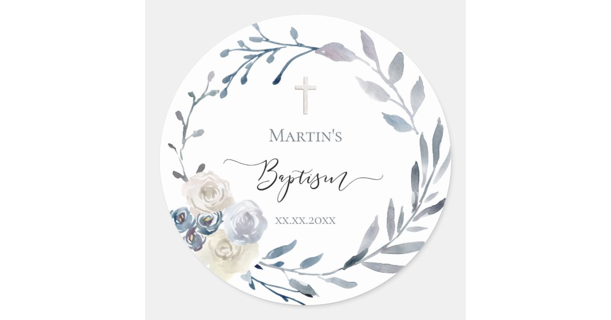 Baptism Classic Round Sticker | Zazzle