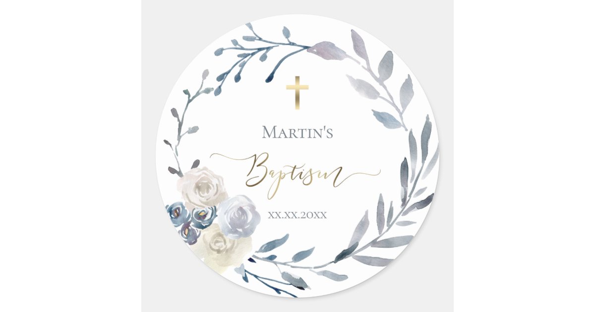 Baptism Classic Round Sticker | Zazzle