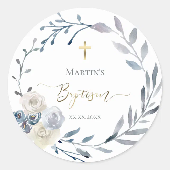 Baptism Classic Round Sticker | Zazzle